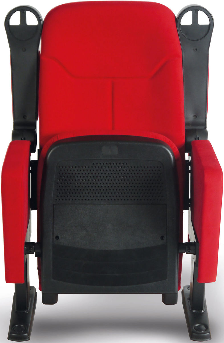 Fauteuil cinéma salle cinéma confort cuir tissu rouge noir